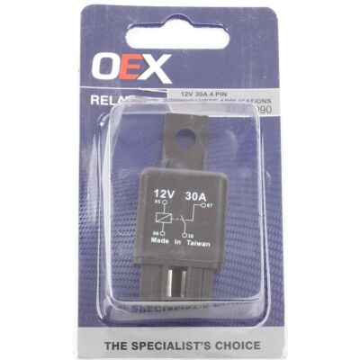 OEX Mini Relay 12V Normally Open 30A ACX1990 | eBay
