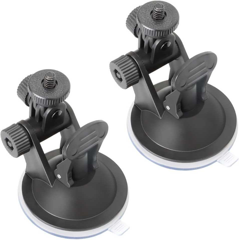 2 Pack Dash Cam Suction Cup Mount with 1/4 Screw Thread Windshield ...