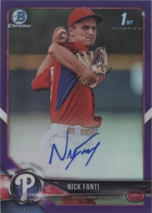 2018 Bowman Chrome - Prospect Autographs Nick Fanti #CPA-NF Purple ...