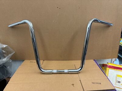 CycleSmiths 1-1/4" Premium Ape Hanger Handlebar 16" Chrome 0601-0791 ...