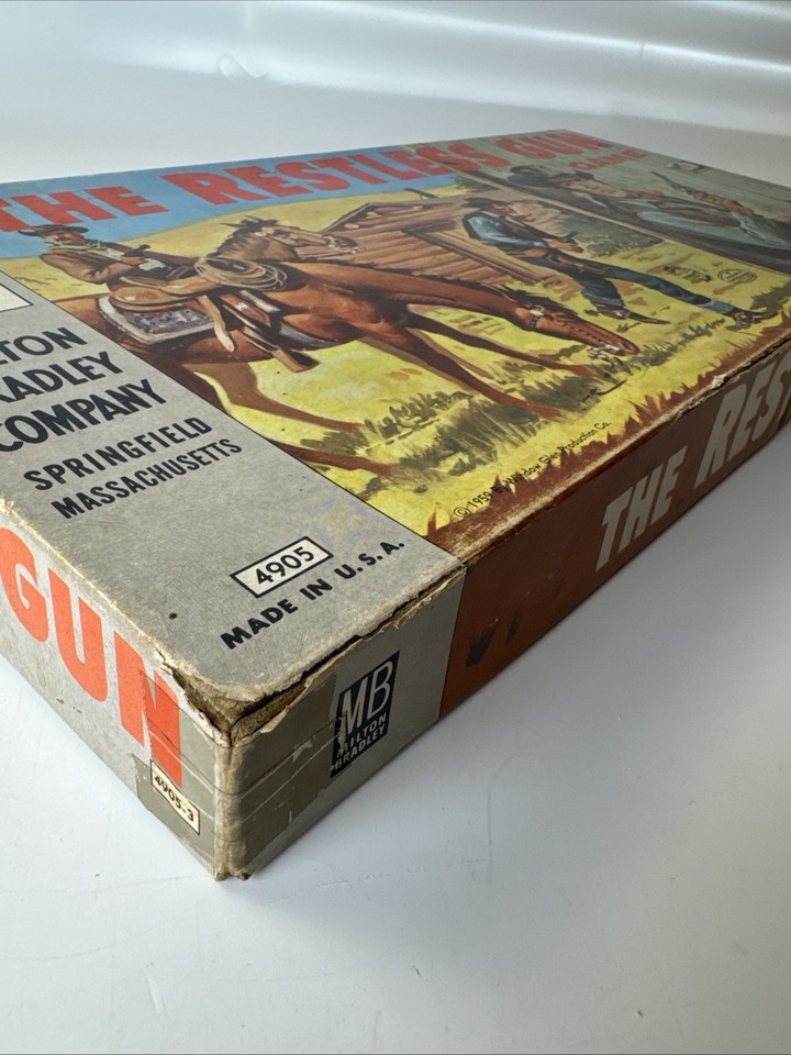 Vintage 1959 The Restless Gun Western Marble Game Milton Bradley ...