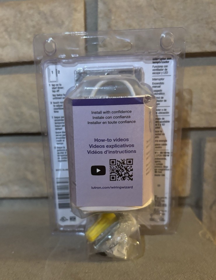 Lutron MA-T51MNH-WH Maestro 5-60 Min Auto-Off Timer Switch for Bath Fan ...