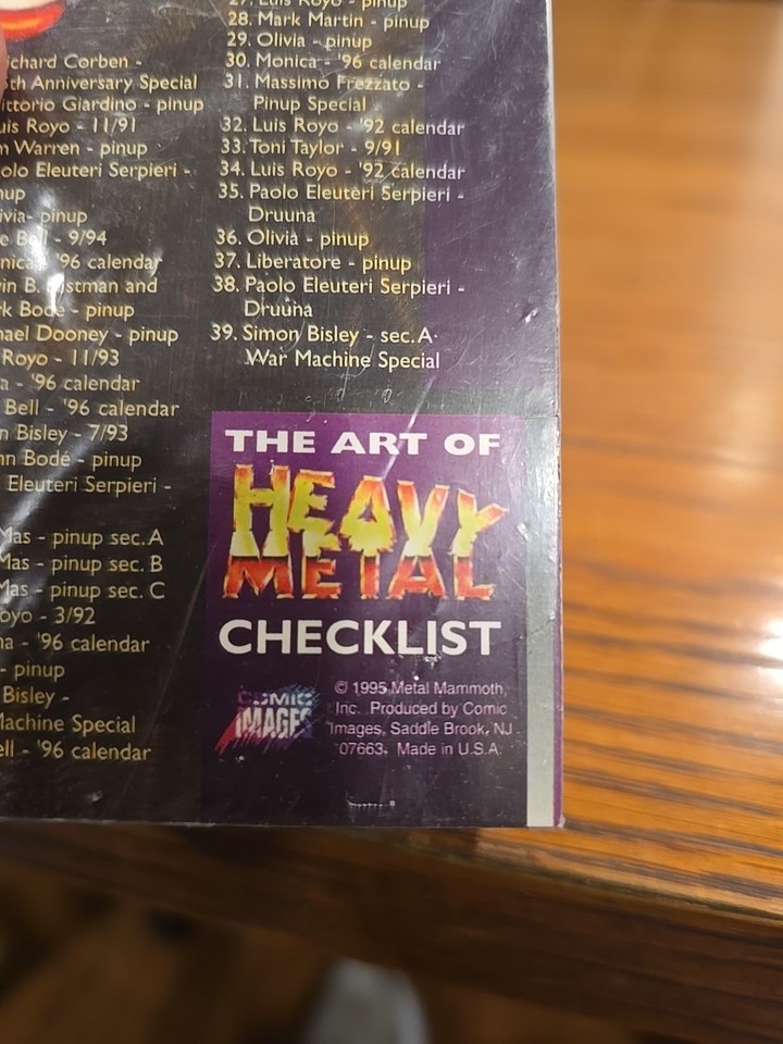 1995 The Art of Heavy Metal Complete Base Trading Card Set 90 Cards ...