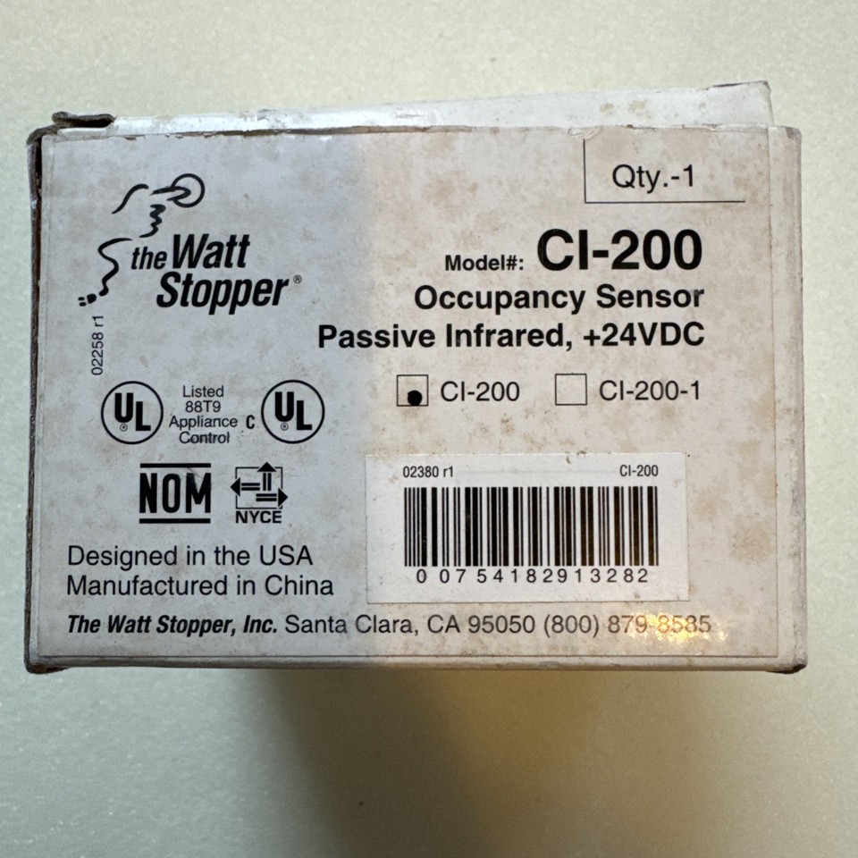 The Watt Stopper CI-200 24VDC Passive Infrared Occupancy Sensor | eBay