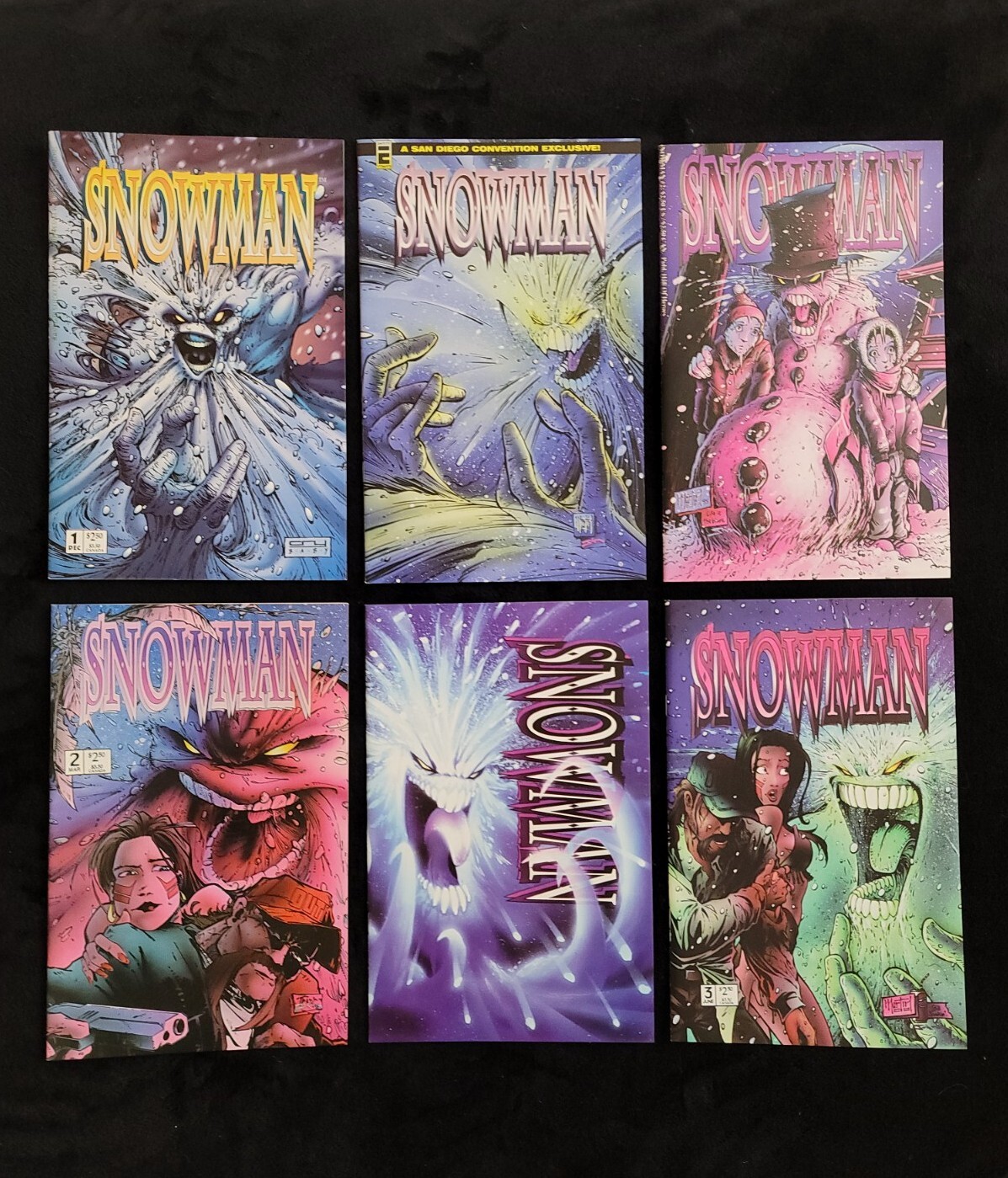 SNOWMAN #1, 2, 3 Matt Martin 1 Van Sciver Variant Hall of Heroes 1995 ...