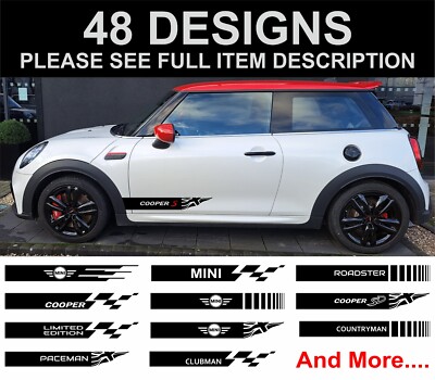 mini coupe stripes decals stickers side stripes cooper S Stripes cooper ...