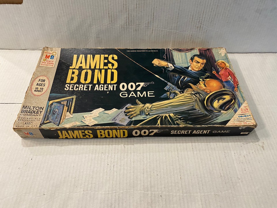 Vintage 1964 JAMES BOND Secret Agent 007 Board Game Milton Bradley 4527 ...
