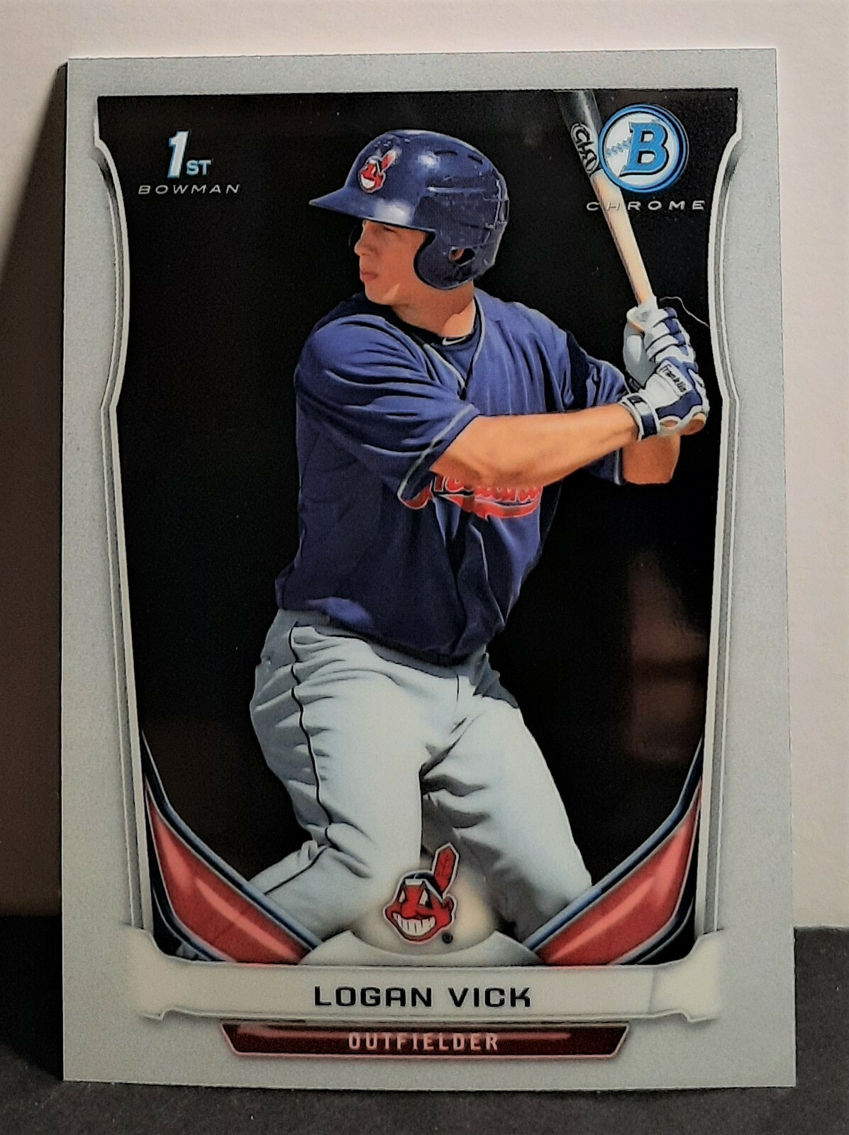 2014 Logan Vick Bowman Chrome Prospect #BCP40 - Indians | eBay