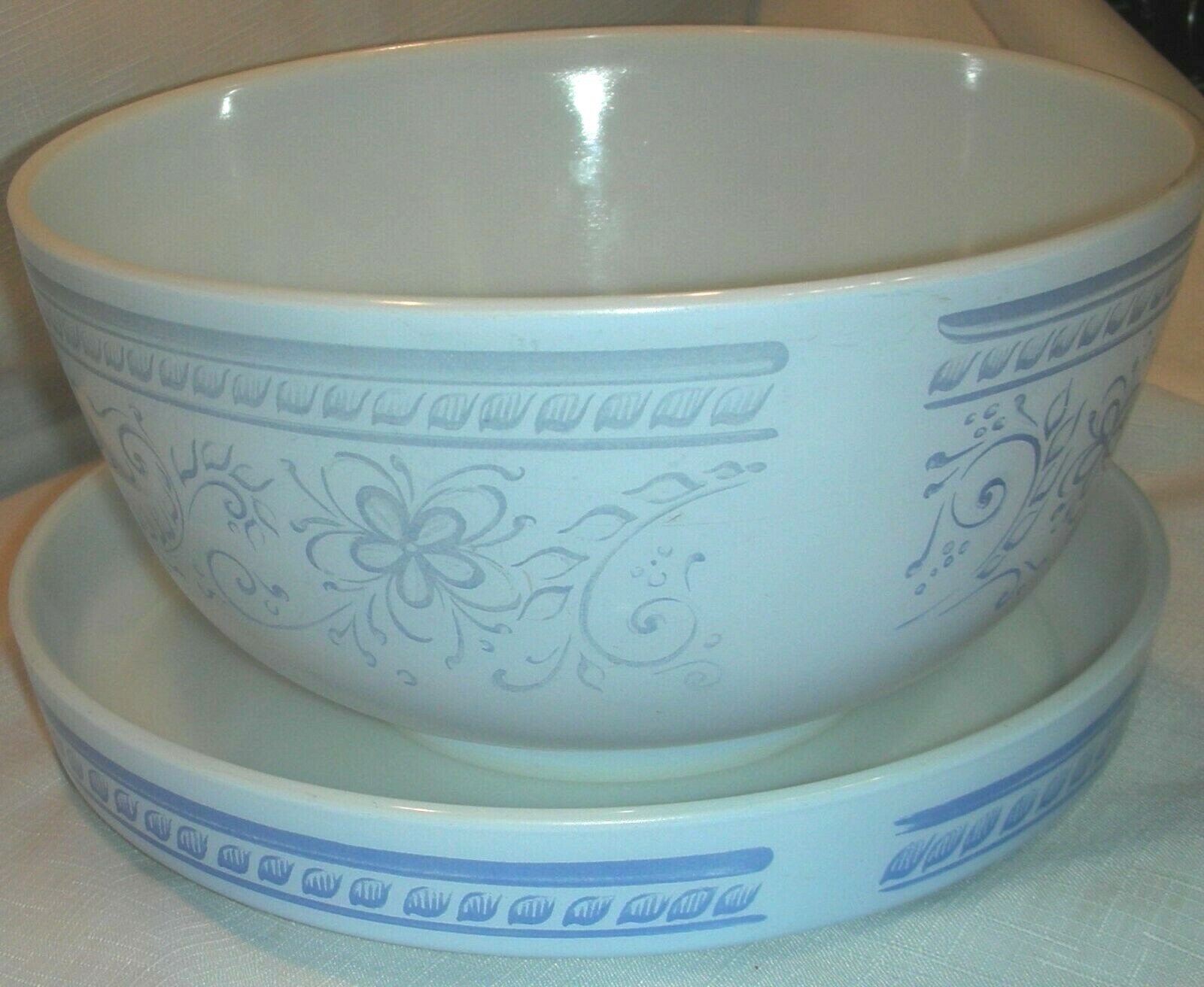 Vintage Pyrex Brittany Blue Rare #486-B Torte Dish & #579-B 3 Qt ...