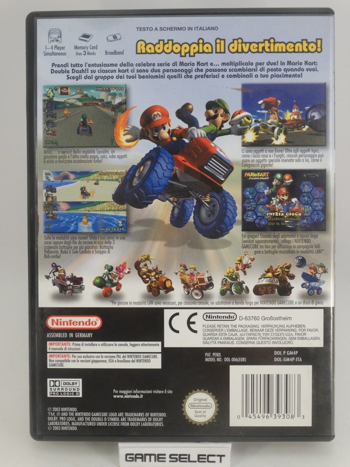 Mario KART Double Dash Nintendo Gamecube Triangle Blue Pal - - Complete ...
