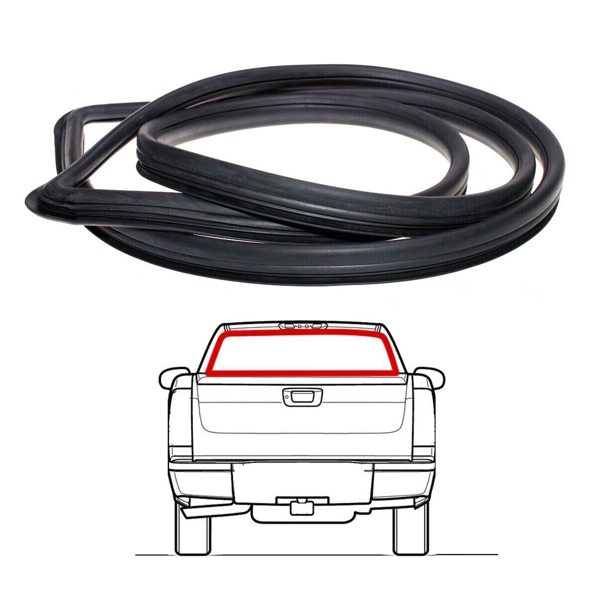 Rear Windshield Weatherstrip For 1986-96 Mitsubishi Triton L200 Colt ...