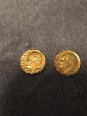Two 24 Karat Gold Plated Dimes | eBay