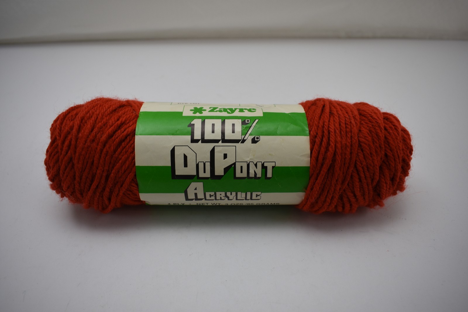 Vintage Zayre 100% DuPont Acrylic Yarn - 1 Skein Color Brick #25 | eBay