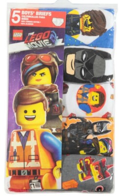 New Boy's Size 4 Briefs LEGO MOVIE 2 Underwear 5 Pk 100% Combed Cotton ...