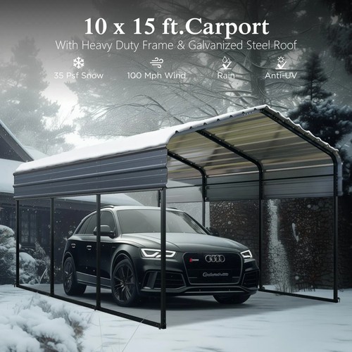 Heavy Duty Car Canopy Outdoor Carport Cover Metal Car Port with ...