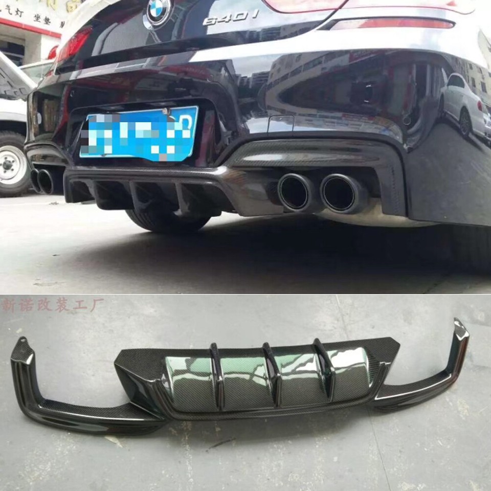 Carbon Fiber P Style Rear Bumper Diffuser for BMW F06 F12 F13 M Sport ...