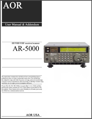 AOR AR-5000 & Addendum Manual: Receiver Operating Instruction Coil Bound | eBay