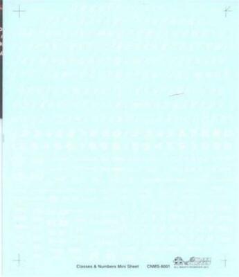 Slixx 8001 Classes & Numbers Mini Sheet 1/24 1/25 Drag waterslide decal ...