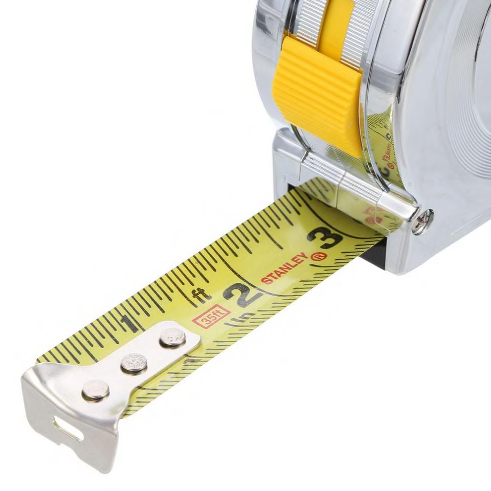 Stanley PowerLock Tape Measure 35 ft. Secure Blade Lock Metal Measuring ...
