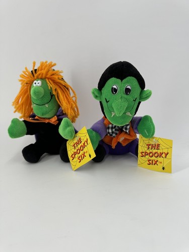 VTG Halloween Plush Lot Of 2 Wilma Witch Vinnie Vampire w/ Tags Dollar ...