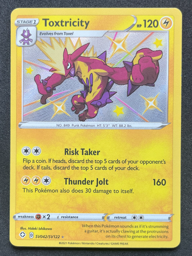Toxtricity Pokemon Shining Fates SV042/SV122 Shiny Holo Rare NM | eBay