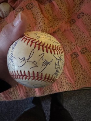 Dante Bichette and Rockies inaugural year. Whole team autographed base ...