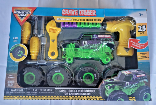 Monster Jam Official 2025 Mechanix Build & Re-Build Grave Digger 1:18th ...