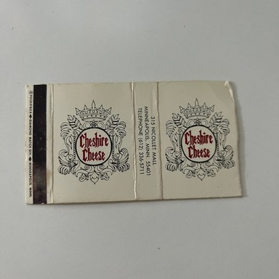 Cheshire Cheese Nicollet Mall Minneapolis MN Vintage Matchbook Matchbox ...