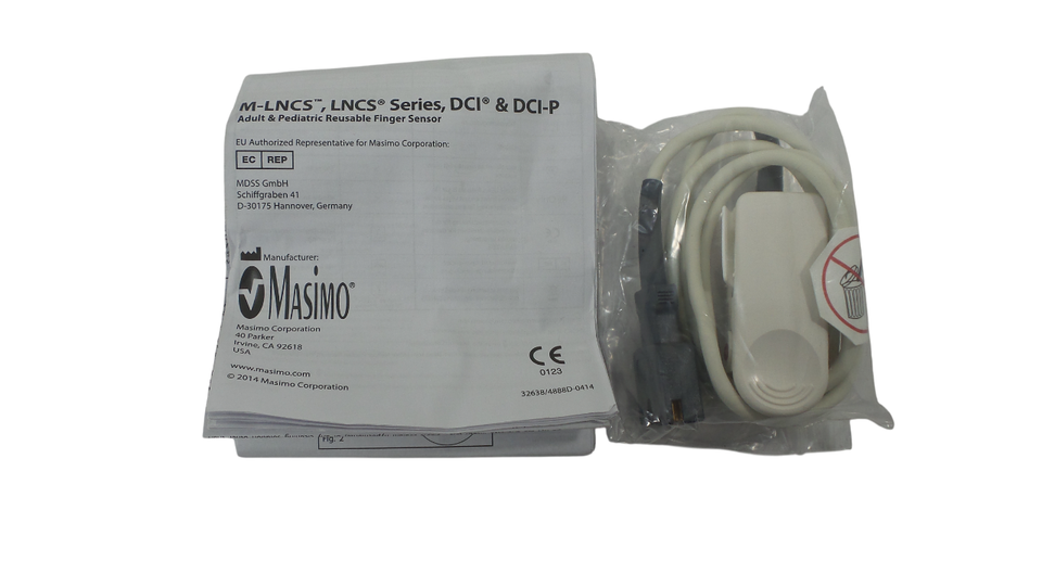 Masimo Set LNCS DCI SpO2 Adult Reusable Finger Clip Sensor 1863-Free ...