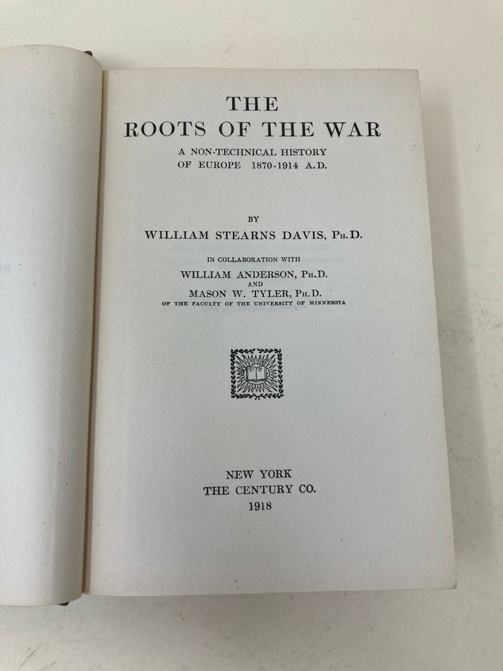 William Stearns Davis The Roots of the War Century 1918 | eBay UK