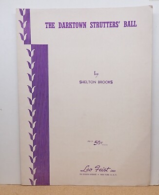 Darktown Strutters Ball - Shelton Brooks - Sheet Music 1945 | eBay