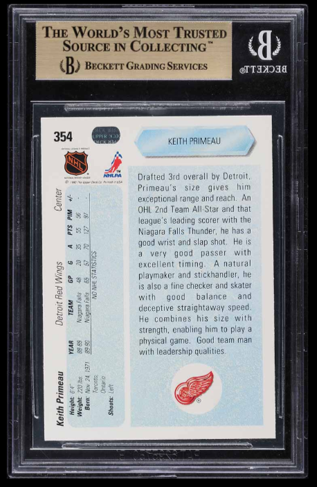 POP 1: Keith Primeau RC BGS 9.5: 1990-91 Upper Deck '91-92 Hologram ...