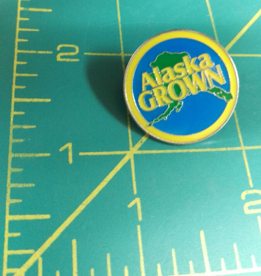 Alaska Grown Pin AK collector souvenir pinback hat pin jacket lapel ...