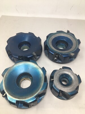 Lot Of (4) Aluminum Valenite Face Mills (3) VFA-060-8R-BDY, (1) VFA-040 ...