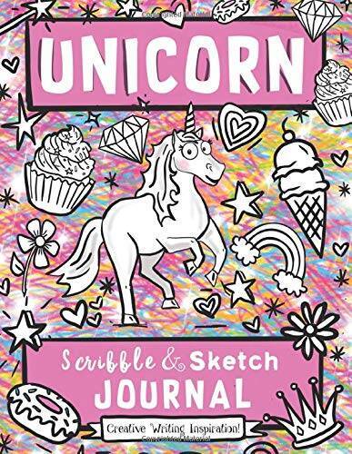 Unicorn Scribble and Sketch Journal: Creative Writing Inspiration ...