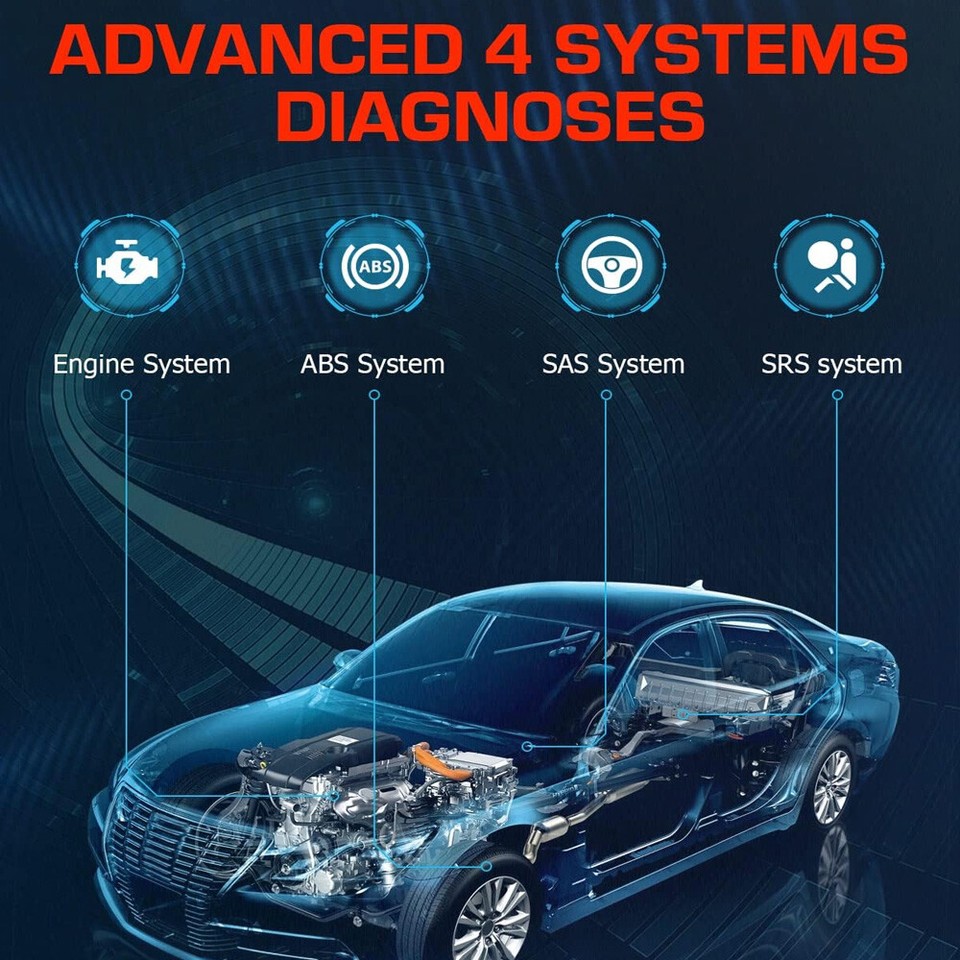 ANCEL AD610 Plus Car OBD2 Scanner SRS ABS Bleeding SAS Auto Diagnostic ...