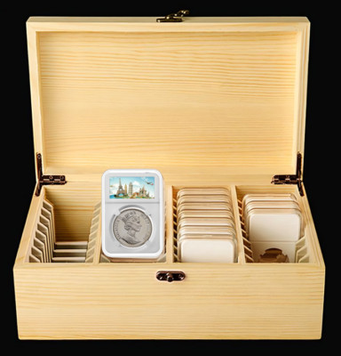 1 PC Wooden Storage Box Case for 40 Coin Slabs Holders - PCGS/NGC/ANACS ...