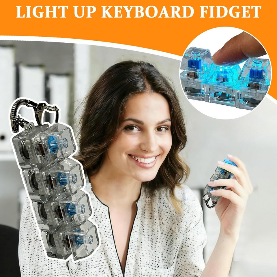 Stress-Relieving toy mechanical keyboard 4 Key Keyboard Fidget Toy ...