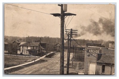 ASHLEY MISSOURI RPPC ~ Main street view ~ MO ~ Livery ~ Pike County | eBay