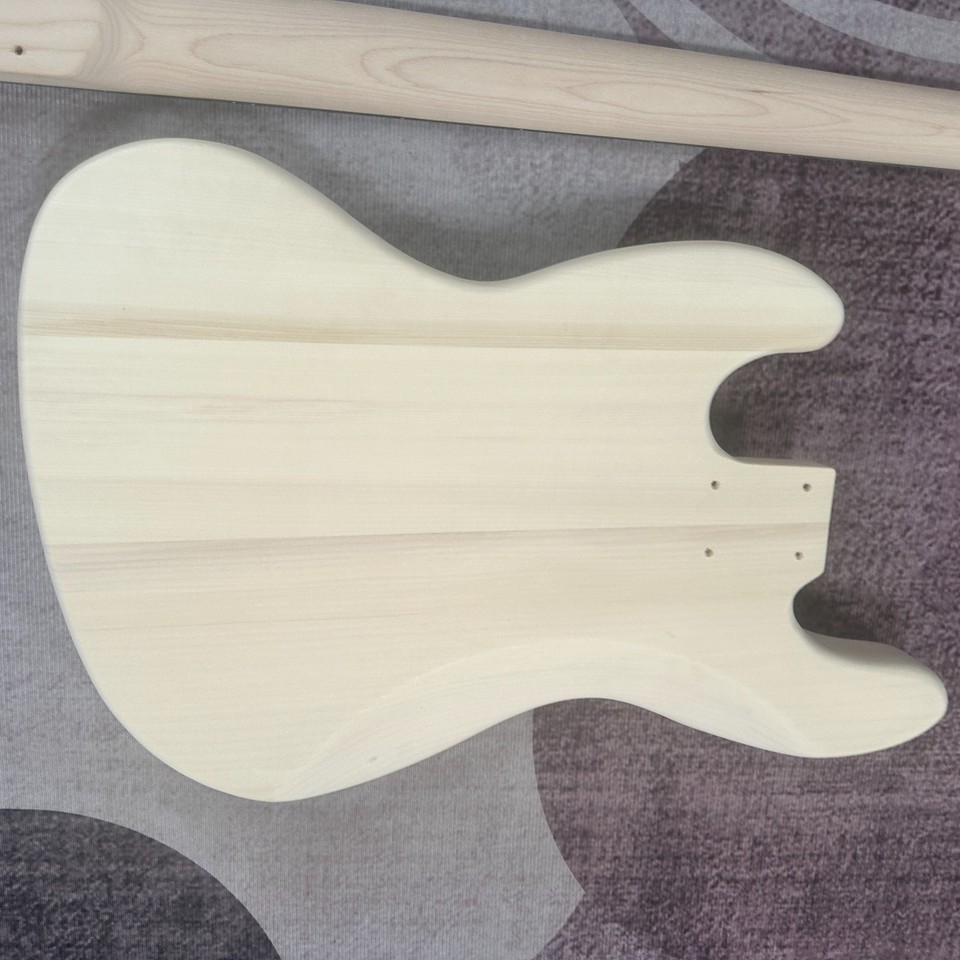 USA DIY Electric BASS Kits 4strings STYLE Unfinished Custom Hole Body ...