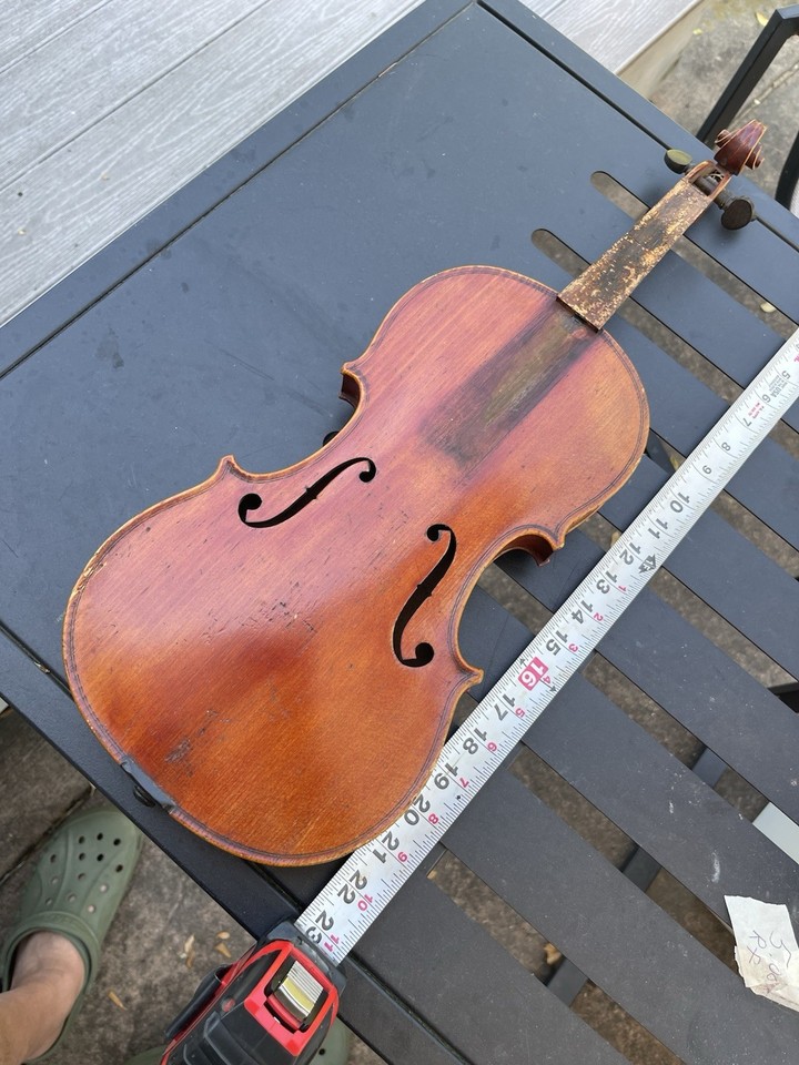 Vintage Antique Violin Fiddle For Parts or Display Only No Bow Or Case ...