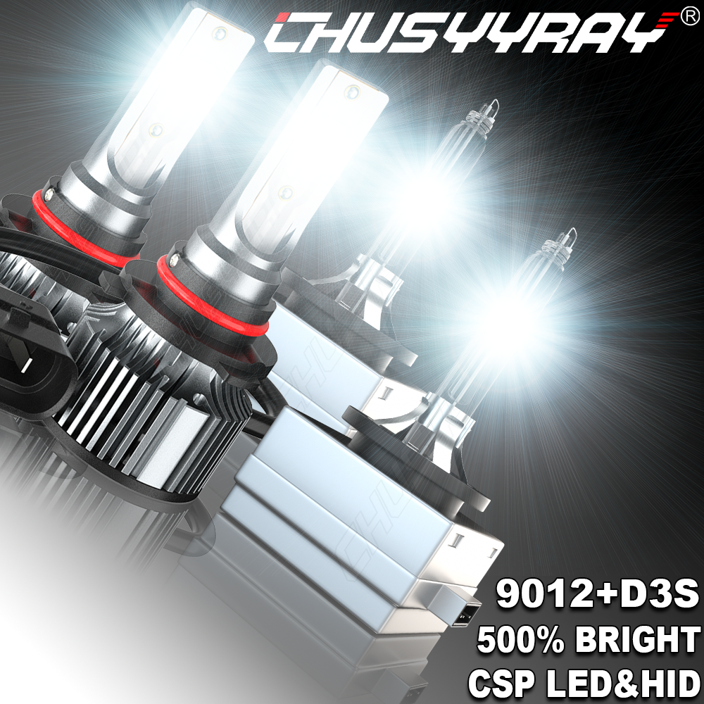 For Ford Taurus 2013-2019 9012 LED / D3S HID Headlights High/Low Beam ...