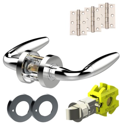 Jigtech Parma Door Handles Privacy Pack - Dual Finish JTB82065 | eBay UK