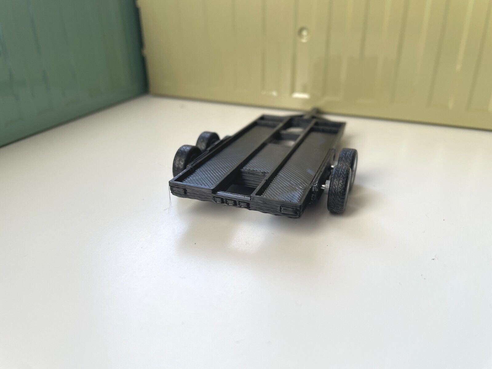 3D Printed Open Wheel Trailer For 1/64 Diecast Vehicles, Greenlight Hot ...