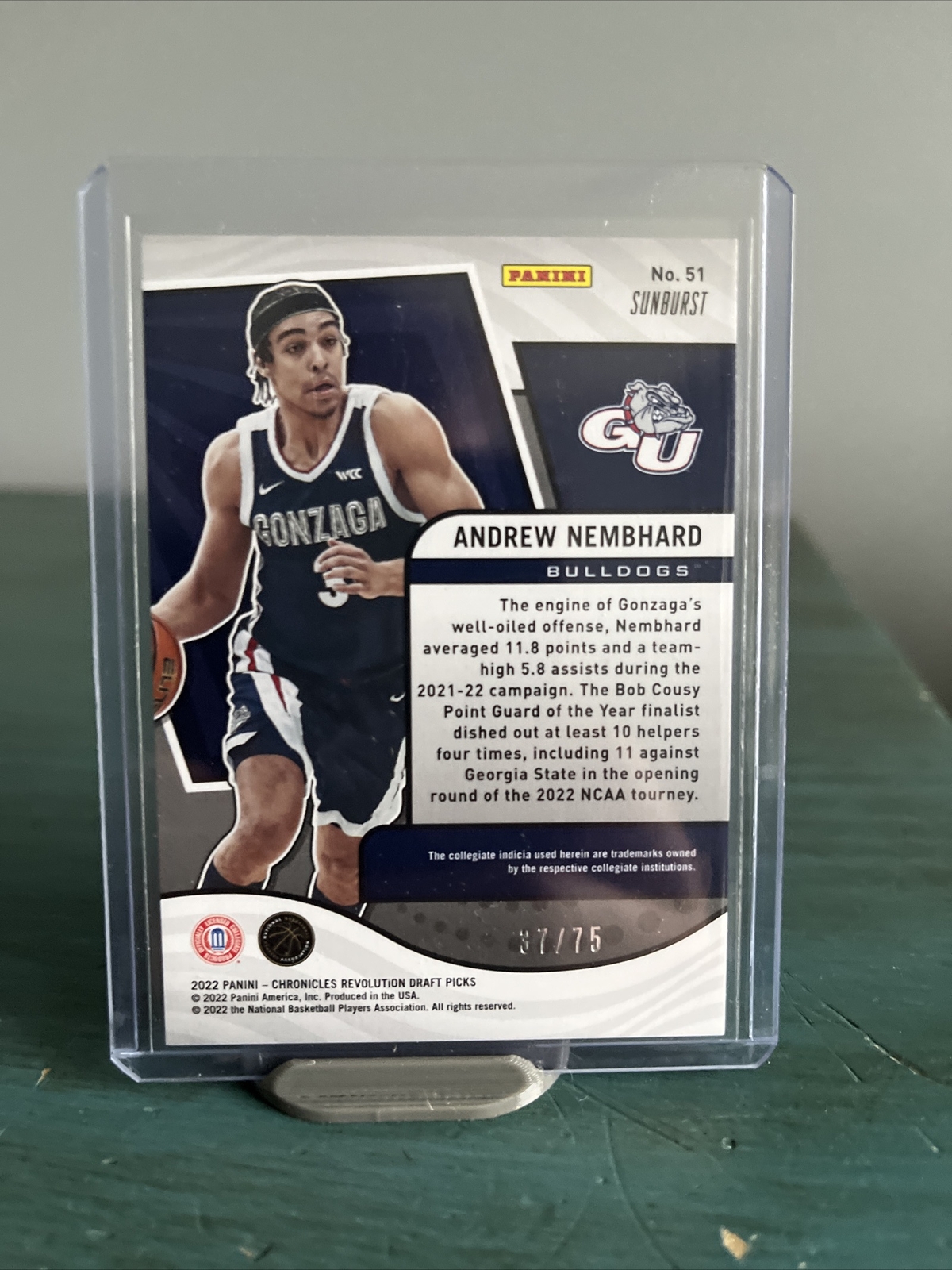 2023 Panini Draft Revolution Sunburst ANDREW NEMBHARD ROOKIE Card /75 ...