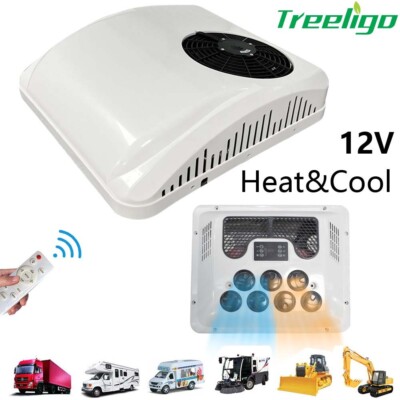12V RV Rooftop Air Conditioner Cool&Heat AC Kit For Caravan Truck Bus ...