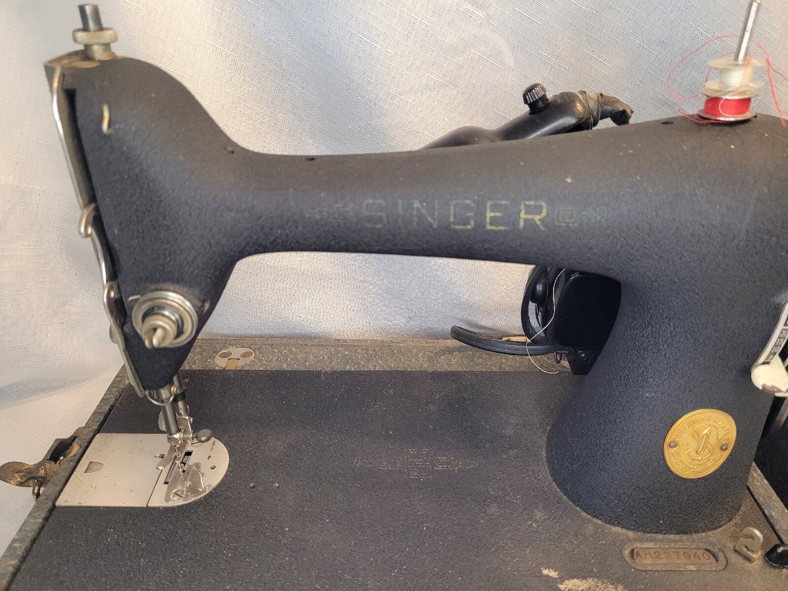 Singer Sewing Machine 1927 Portable Electric Motor USA Simanco Antique ...