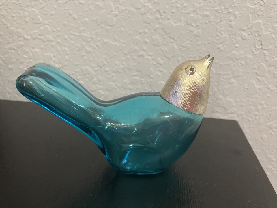 Vintage AVON Blue/Teal Bird Perfume Bottle - Empty | eBay