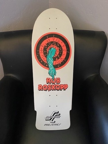 Santa Cruz Rob Roskopp One Reissue Old School Skateboard Deck (White ...