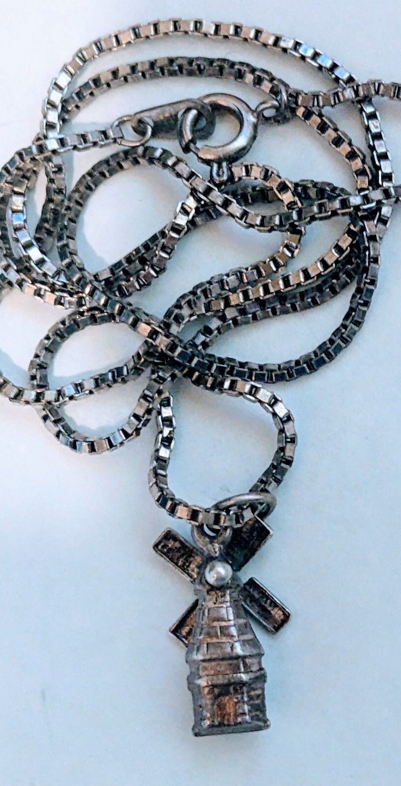 Vintage Silver Windmill Silver Pendant On Chai | eBay Australia